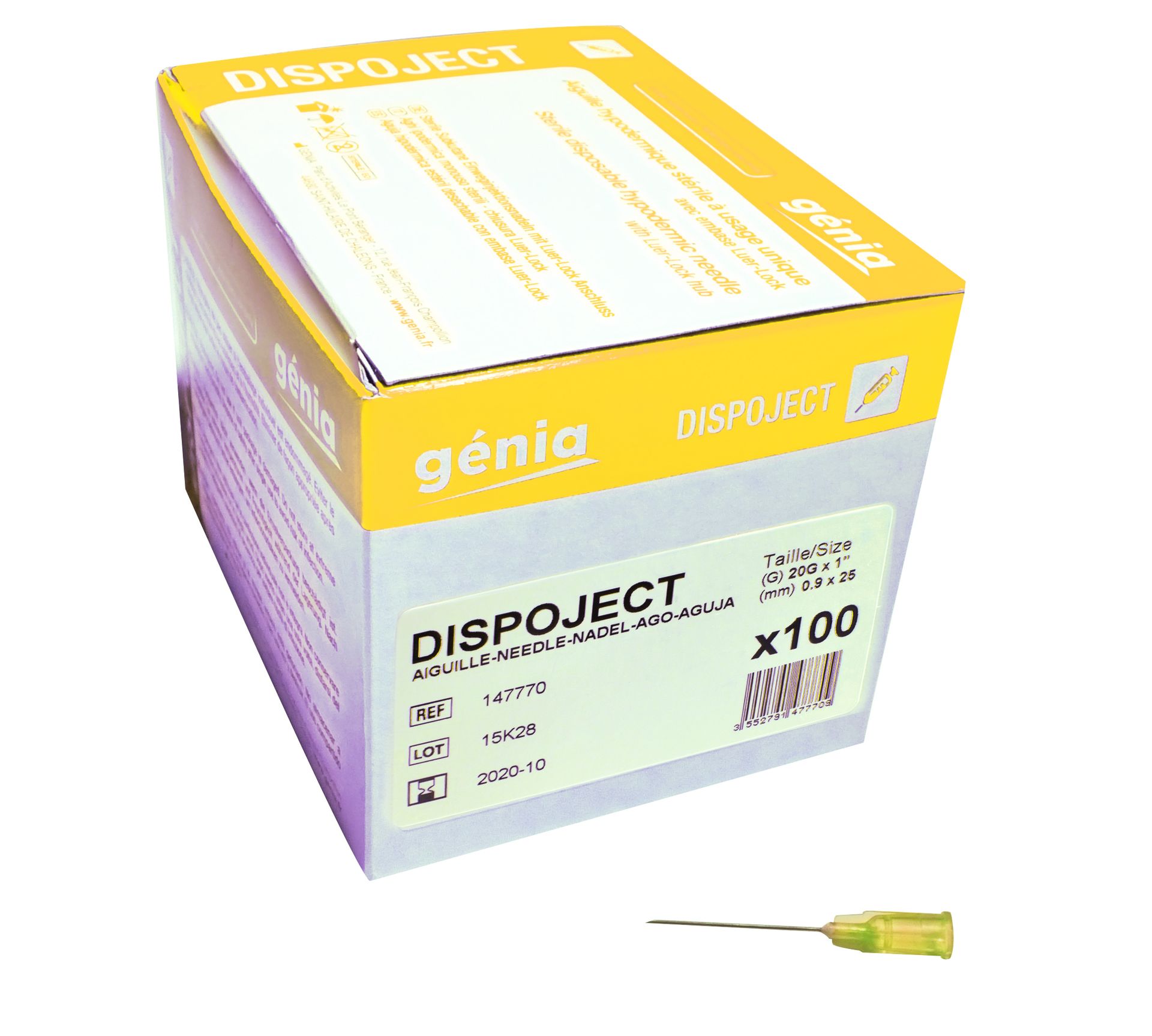 GAMME D'AIGUILLES DISPOJECT pour la médecine vétérinaire